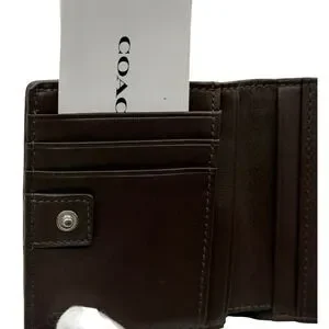 Coach | Bags | Coach Signature C Jacquard Compact Bifold Wallet Purple ...